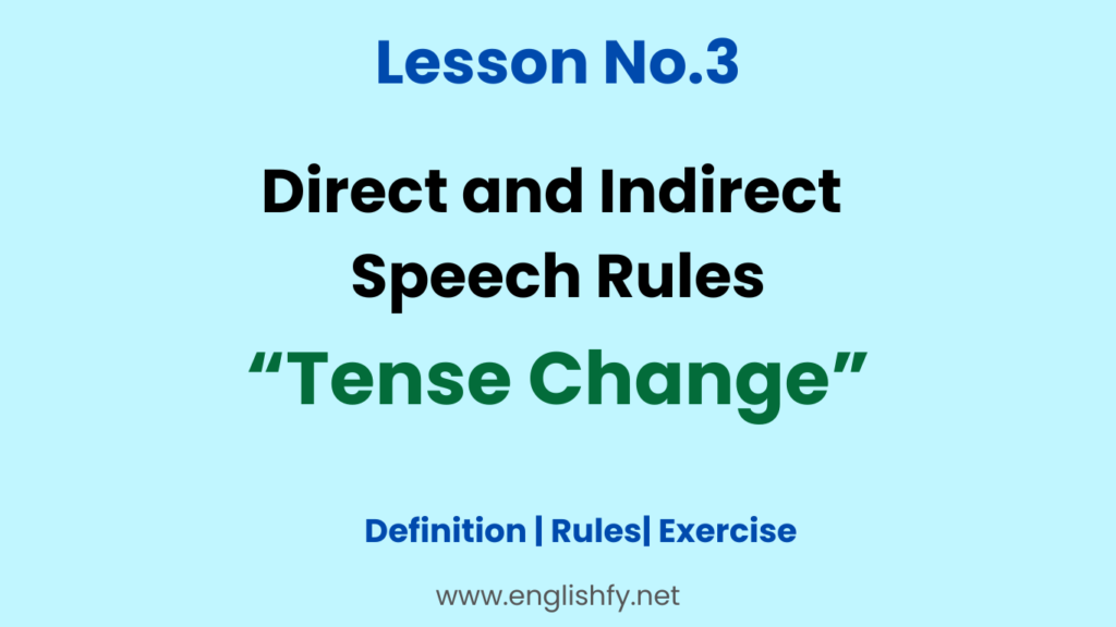 Narration Rules: Direct and Indirect Speech for Pronouns